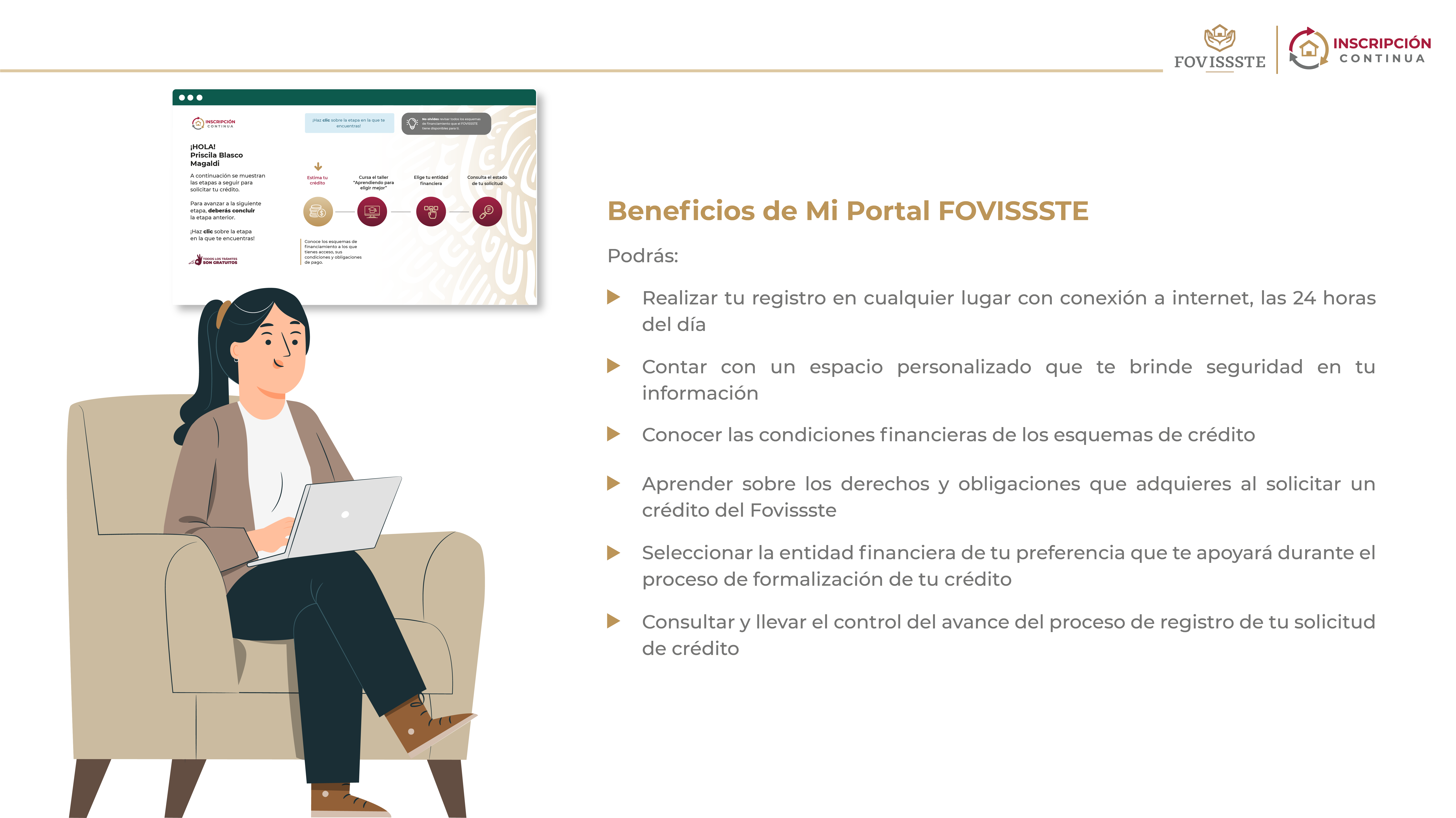 Guía informativa de Inscripción Continua con Mi Portal FOVISSSTE